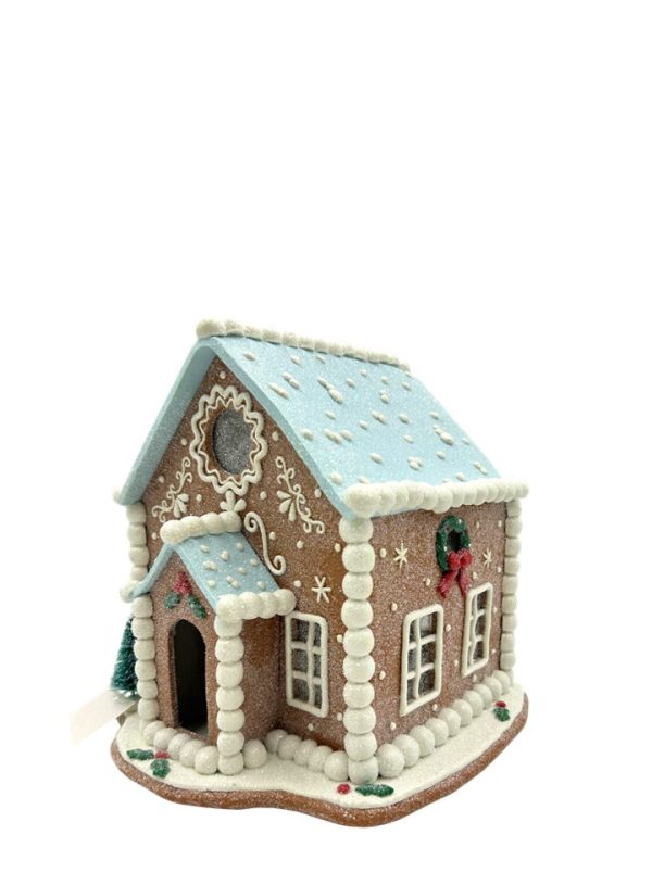 Pastel Sweet Blue LED House | St Nicholas Christmas Cave