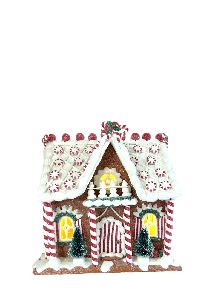 Gingerbread Holiday House LED | St Nicholas Christmas Cave