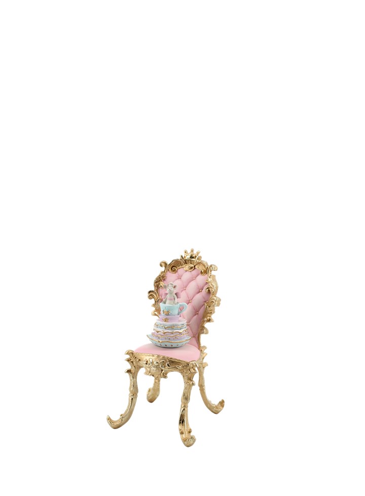 Pink Miss La Petite Baroque Chair | St Nicholas Christmas Cave
