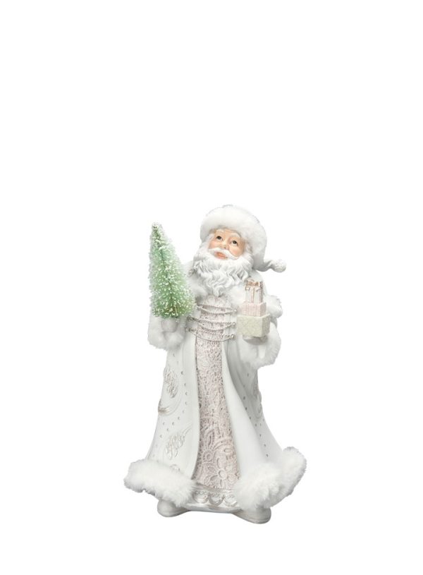 Winter Wonderland White Santa - St Nicholas Christmas Cave