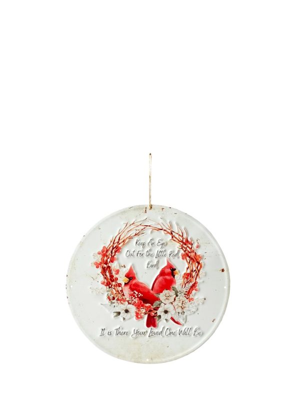 Metal Sign Red Cardinals | St Nicholas Christmas Cave