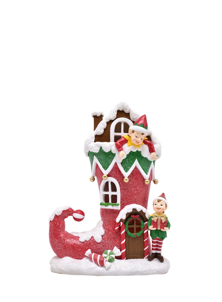 Christmas Joy Elf House LED | St Nicholas Christmas Cave