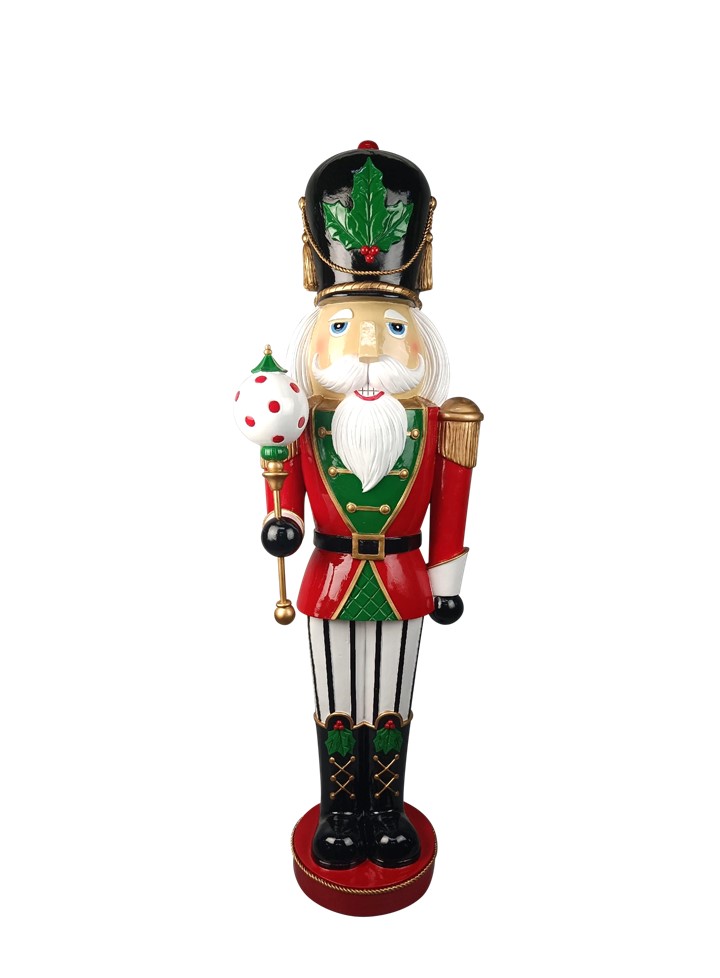 Nutcracker Guard with a Staff | St Nicholas Christmas Cave
