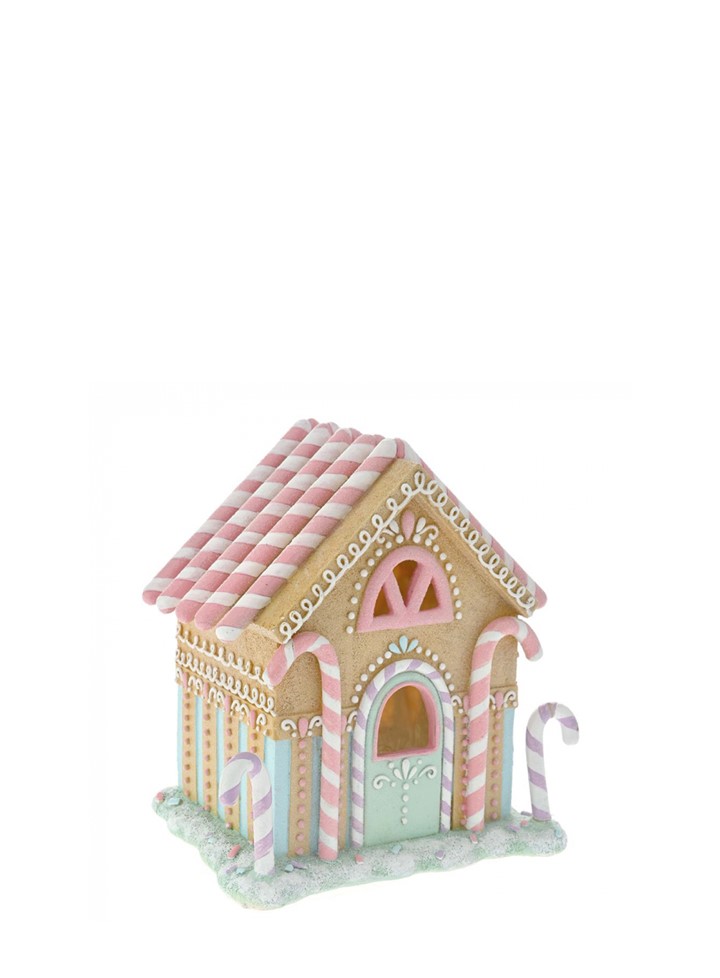 Gingerbread House Pastel Candy Cane | St Nicholas Christmas Cave