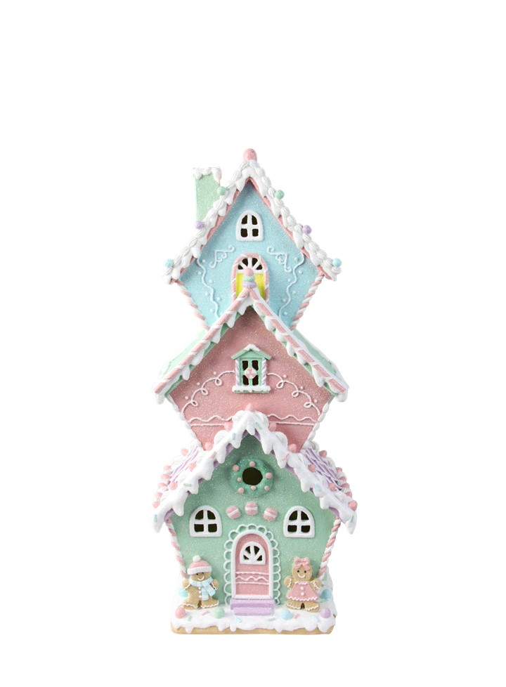 Pastels Gingerbread House LED | St Nicholas Christmas Cave