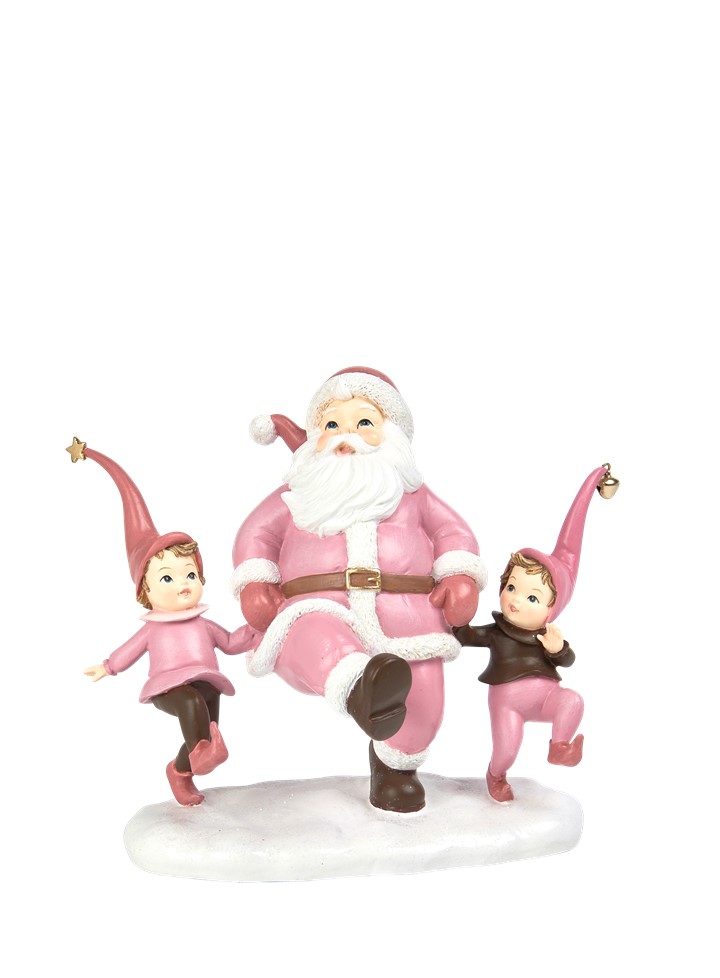 Parisian Christmas Pink Santa | St Nicholas Christmas Cave