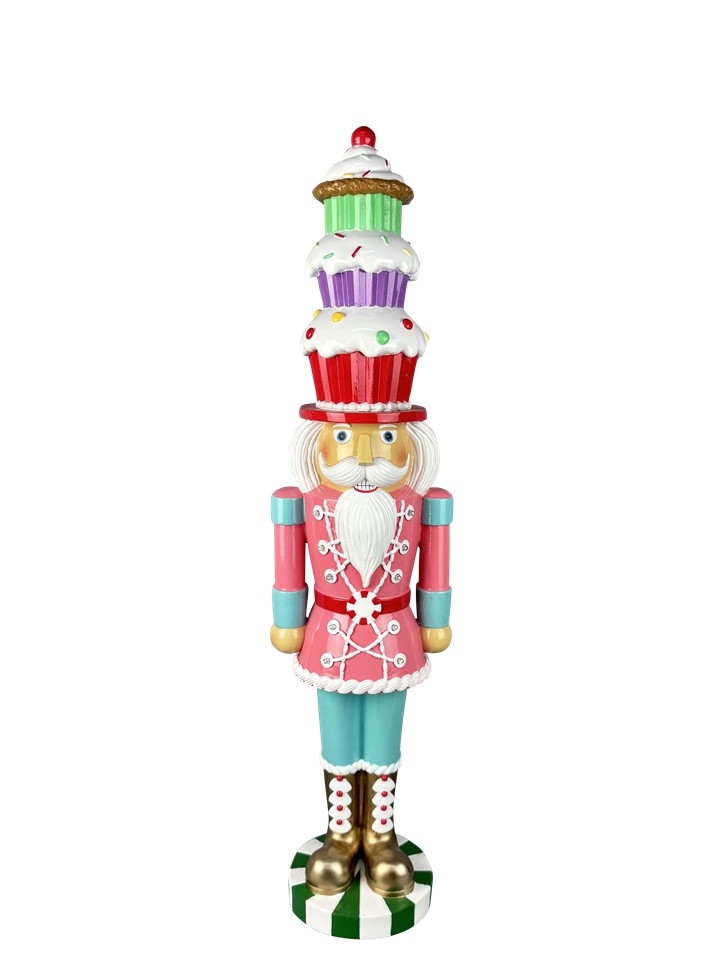 Joyful Nutcracker Cupcake LED Decor | St Nicholas Christmas Cave
