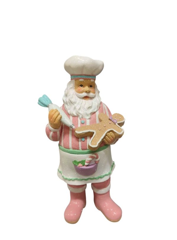 Cooking Santa Gingerbread Pink | St Nicholas Christmas Cave
