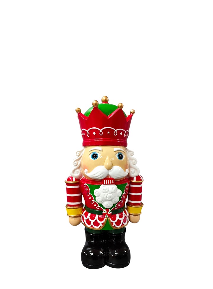 Stumpy Fat Nutcracker Traditional LED - St Nicholas Christmas Cave