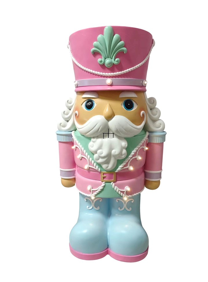 Stumpy Fat Nutcracker Pink - St Nicholas Christmas Cave